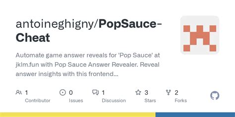 GitHub Antoineghigny PopSauce Cheat Automate Game Answer Reveals For