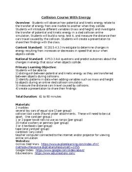 Collision Course With Energy Lesson Plan By Frolicking In Fourth