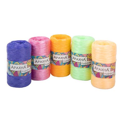Пряжа ARACHNA "Raffia" 100% полипропилен 50 г ± 10 г 200 м купить за 1 ...