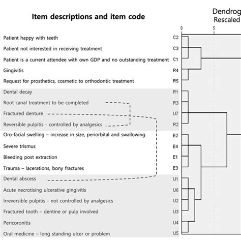 Dendrogram From The Cluster Analysis Of Triage Category Items Gdp