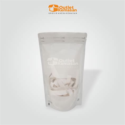 Standing Pouch Putih Window 250gr Grosir Kemasan Kertas Plastik Dll