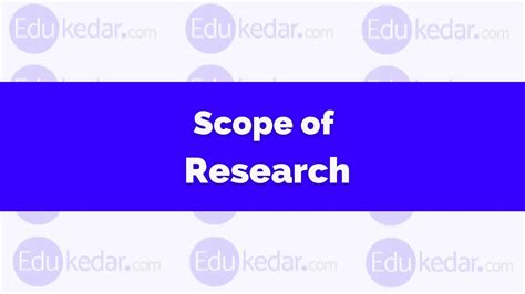 Scope Of Research