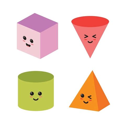 simple characters 3d shapes