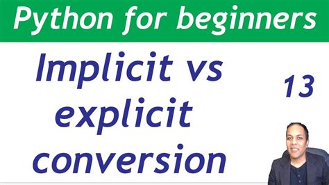 Implicit And Explicit Conversion Concepts In Python Python For