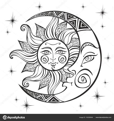 Dibujos Para Colorear Estrellas Sol Y Luna Para Colorear Pdmrea Porn