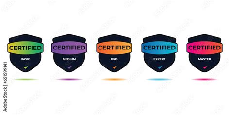 Set Of Company Training Badge Certificates To Determine Based On