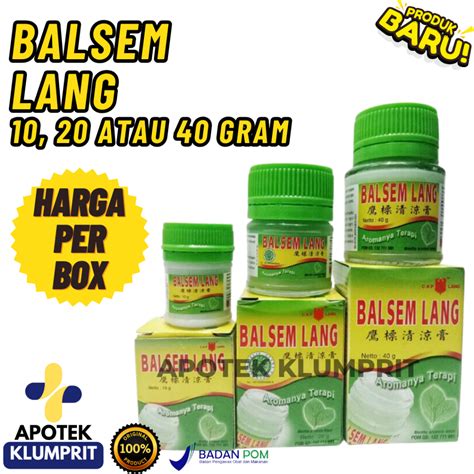 Jual Balsem Lang 20 Gr 40gr Gosok Balsem Shopee Indonesia