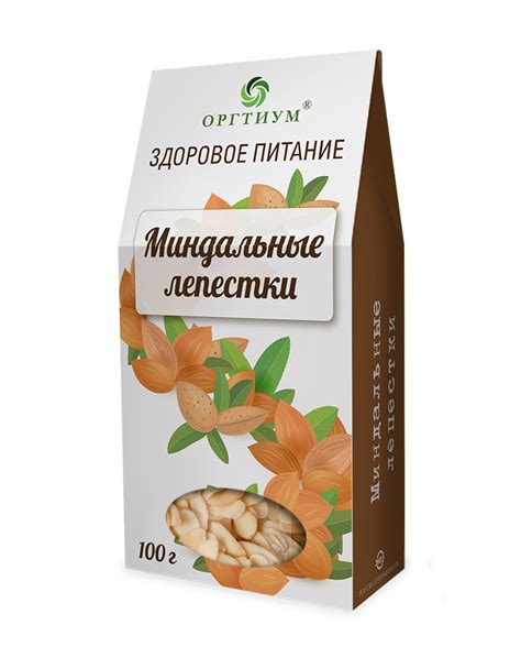 Орехи Оргтиум Миндальные лепестки 100г | отзывы