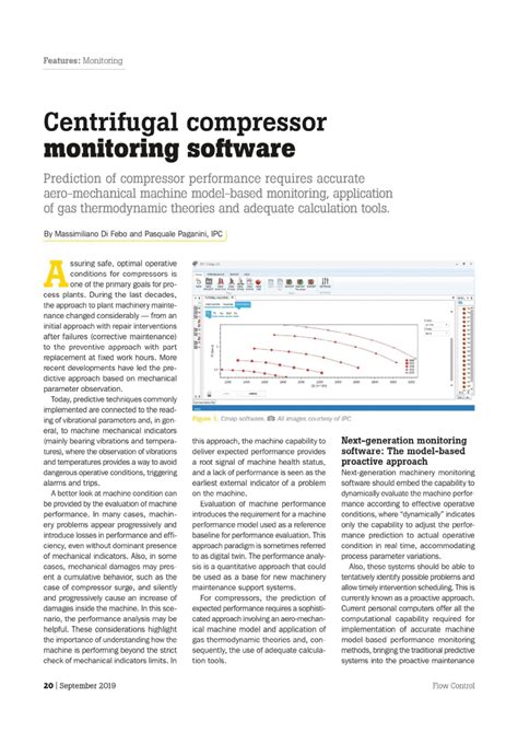 Pdf Centrifugal Compressors Monitoring Software