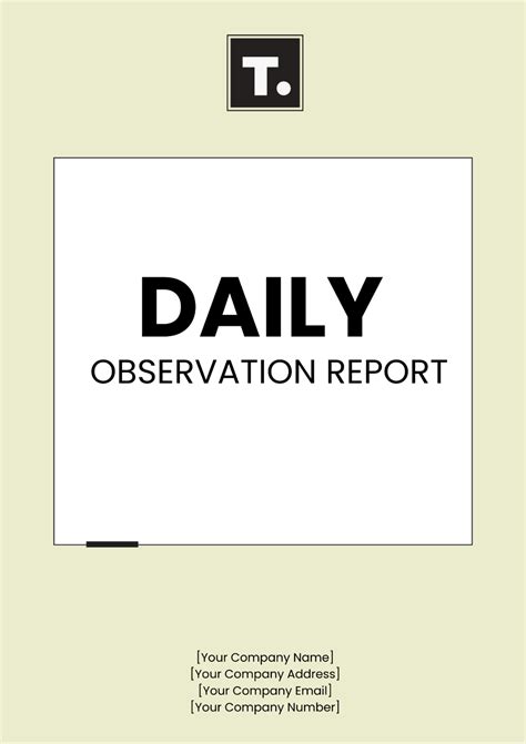 Free Classroom Observation Report Templates To Edit Online And Print