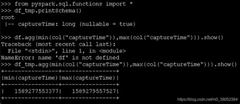 Pyspark 统计df对象某字段的最大值、最小值及读取csv文件时忽略字段内前后空格pyspark Df 找到某一列数据的最大值 Csdn博客