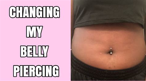 How To Change A Belly Button Ring For The FIRST Time How To CLEAN A