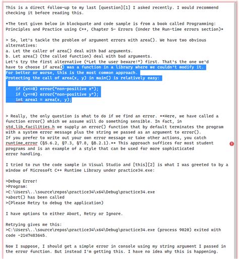 Getting Code Formatting Error On Stack Overflow Meta Stack Exchange