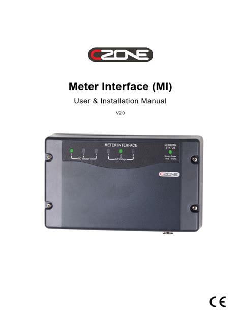Czone Meter Interface User And Installation Manual V2 0 Pdf Direct