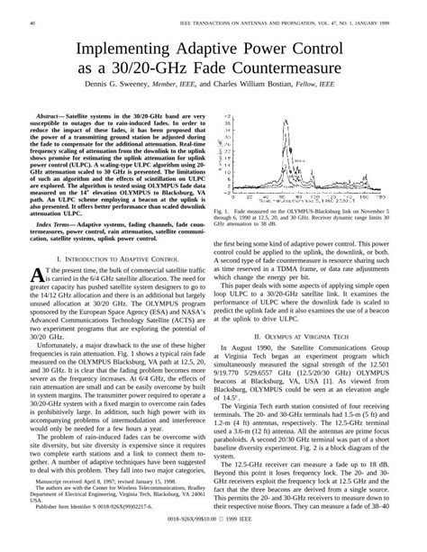 pdf implementing adaptive power control as a 30 20 ghz fade