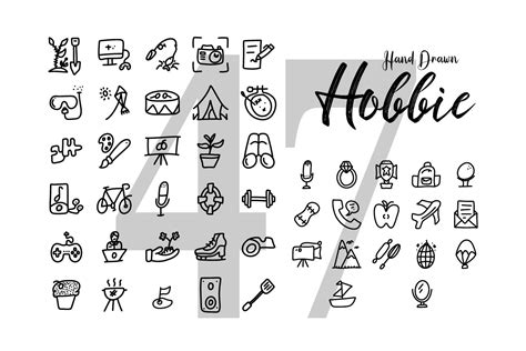 Hand Drawn Hobbies And Interest Icon Graphic By Scribble Liners Creative Fabrica