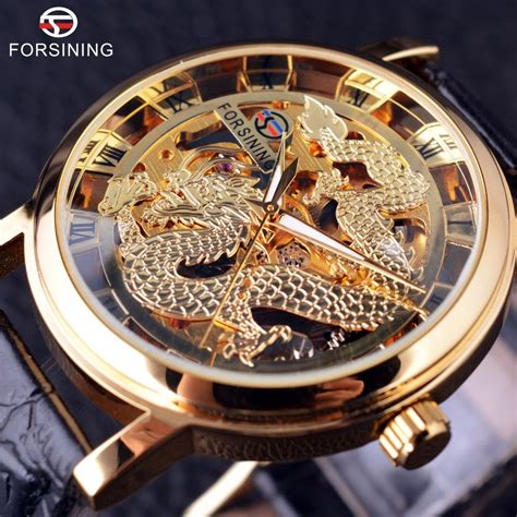 Stunning Forsining Dragon Skeleton Design Watch