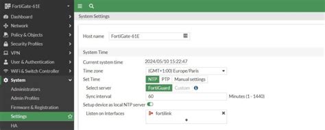 Configuration Dun Fortigate