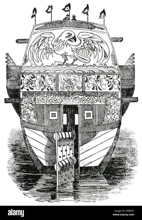 Stern And Rudder Of Chinese Junk Classical Portfolio Of Primitive