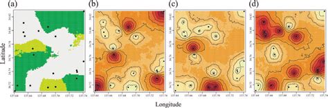 Spatial Plot Of Haplotype Compositions K 3 Estimated By Geneland Download Scientific