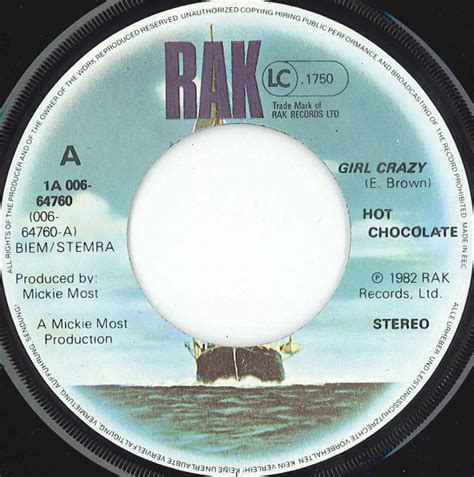 Hot Chocolate Girl Crazy 7si 1982 Het Plaathuis