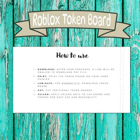 Roblox Token Board With 6 And 8 Token Board Options Aba Special