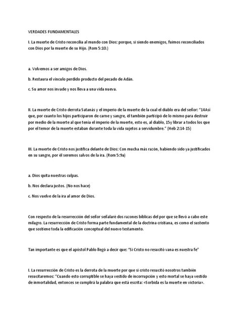Verdades Fundam Wps Office Pdf Oración Biblia