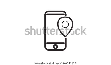Mobile Phone Location Icon Vector Isolated Stock Vector Royalty Free 1962149752 Shutterstock
