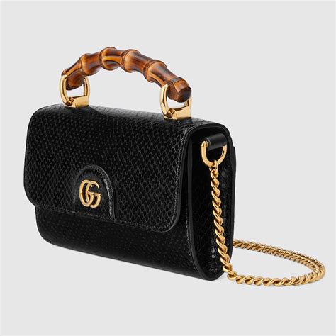 Gucci Diana Mini Python Bag In Black GUCCI TR