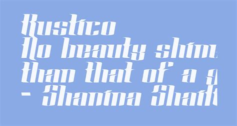 Rustico Free Font What Font Is