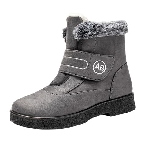 Aihuaihua Womens Winter Warm Platform Snow Boots Hook Loop Plush