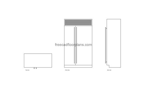 Refrigerator Cad Drawing At James Winkel Blog