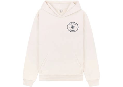 Sporty And Rich Eden Crest Kennedy Hoodie Creamnavy Ss24 Us