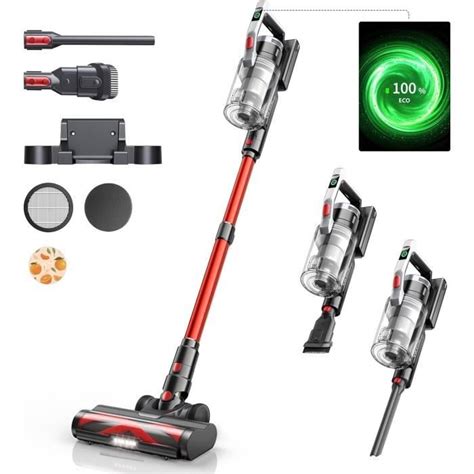 Aspirateur Balai Sans Fil W Kpa Mins Aspirateur Sans Fil Écran Avec Animées