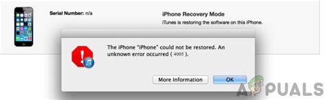 How To Fix Iphone Restore Error 4005