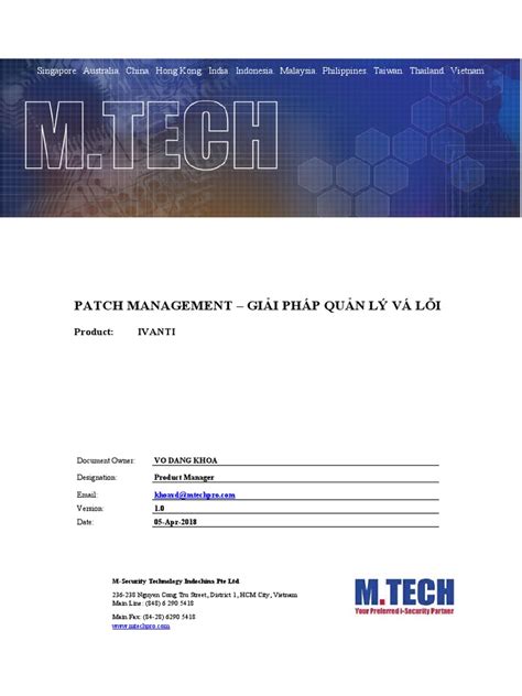 Ivanti Patch Management Proposal V11 Pdf