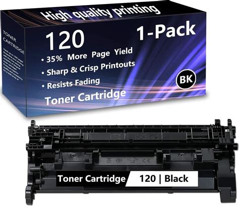 1 Pack 1 Black Cartridge 120 Toner Cartridge Replacement