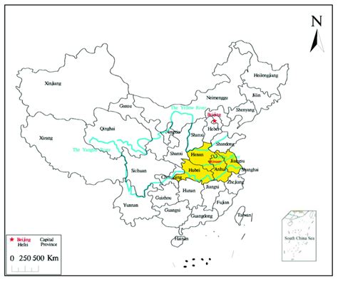 Location Map Showing The Huaihe River Basin Download Scientific Diagram