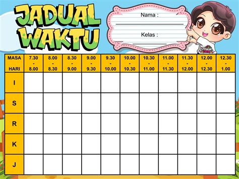 Template Jadual Nilamtemplate Jadual Nilam Pptx