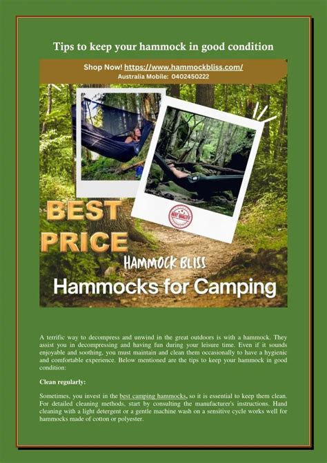 PPT Tips To Keep Your Hammock In Good Condition PowerPoint