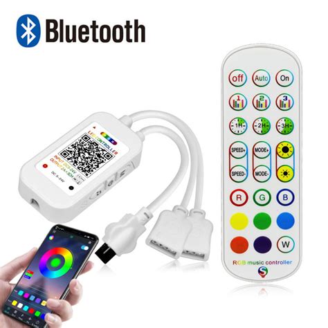 Dc12v24v Bluetooth App 4 Pin Rgb Controller 1 To 1 Or 1 To 2 Smart Led