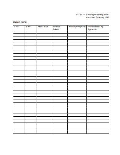 Purchase Order Log Template