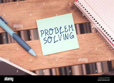 text sign showing problem solving business overview having a good