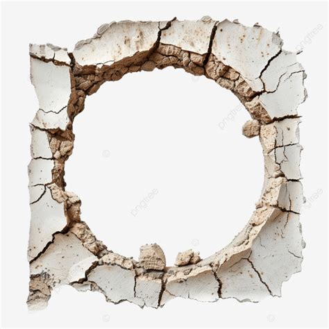 균열이 있는 벽에 있는 둥근 구멍을 모방한 프레임 추상적인 배경 배너 Png 일러스트 및 이미지 에 대한 무료 다운로드 Pngtree
