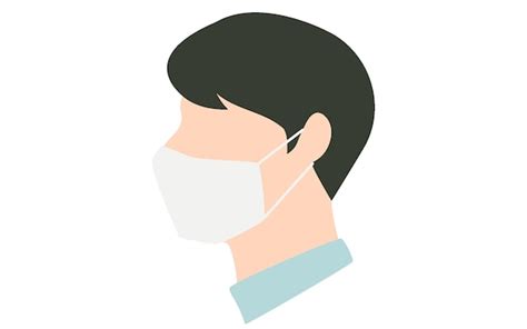 Premium Vector Profile Of A Man Wearing A Mask