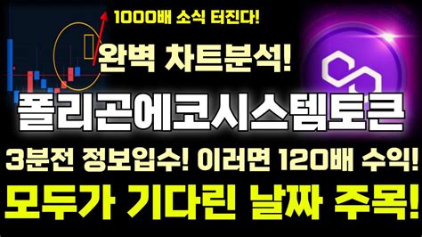 폴리곤에코시스템토큰 코인전망 완벽차트 분석 3분전 정보입수 이러면 120배 수익 모두가 기다린날 여기서 터집니다폴리콘에코시스템토큰코인폴리곤에코시스템코인전망 폴리곤에코