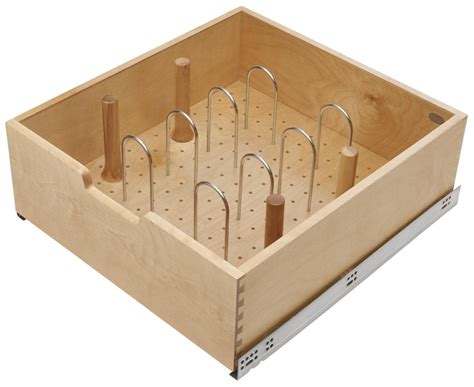 Rev A Shelf 4Wdb7 Pil 24Sc 1 Wood Classics 19 5 16 W Pull Out Pilaster Peg Board Organizer