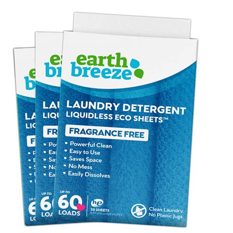 Eco Friendly Laundry Detergent Sheets 60 Pack Earth Breeze