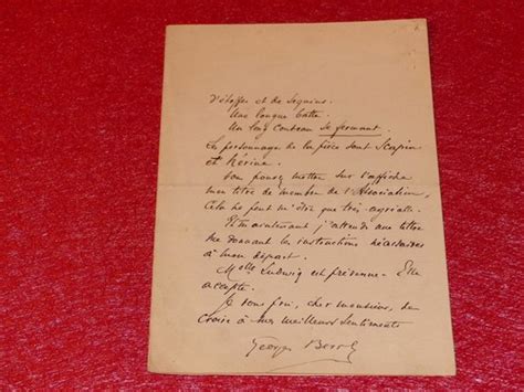 Lettera Firmata Autografo Georges Berr Attore Teatro Ca 1900 2pp Ebay