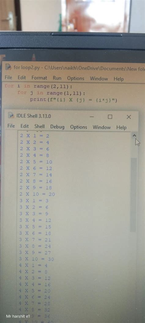 Heres A Simple Multiplication Table Generated Using Pythons For